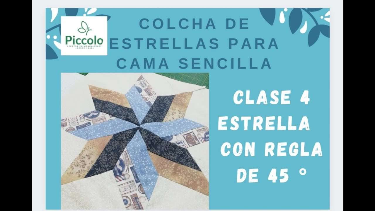 Molde Clase 4 Colcha de Estrellas en Patchwork con Piccolo | Tienda Piccolo