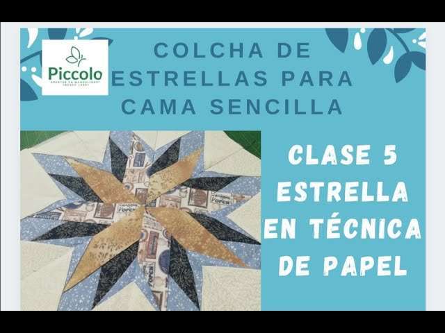 Molde Clase 5 Colcha de Estrellas en Patchwork con Piccolo | Tienda Piccolo